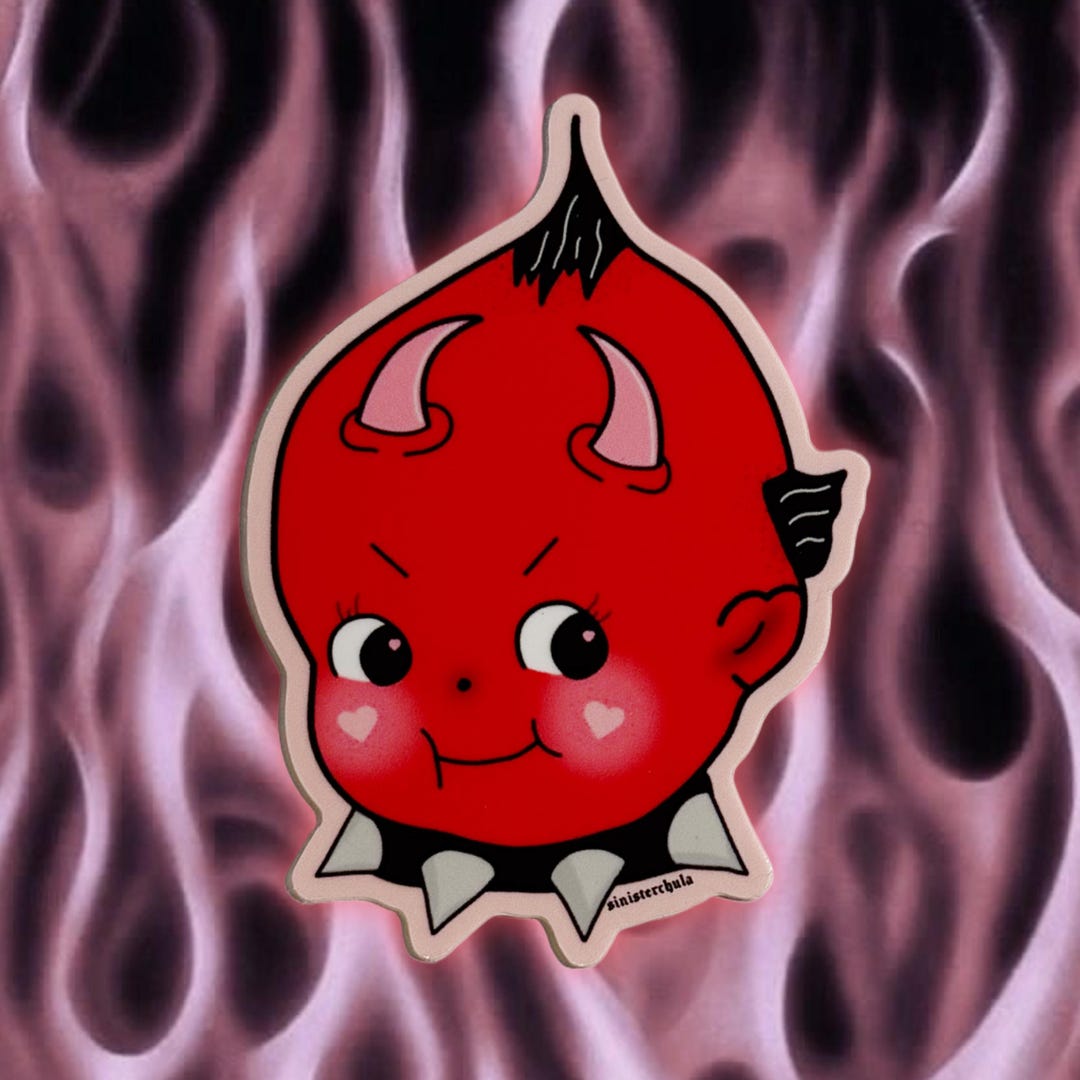 Devil Child Kewpie Sticker - Etsy