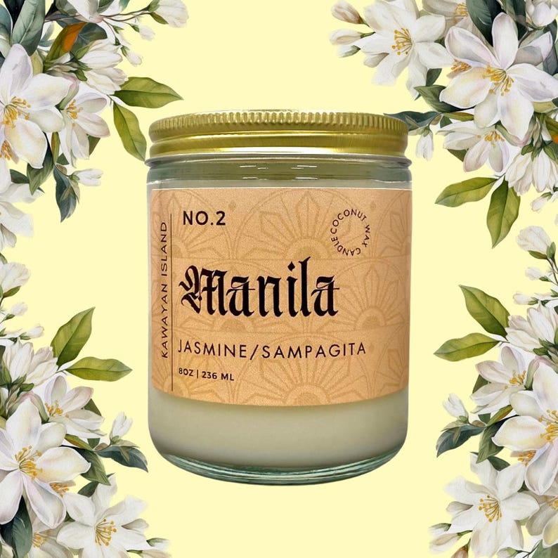 Kawayan Island Manila Sampaguita Coconut Wax Candle - Etsy