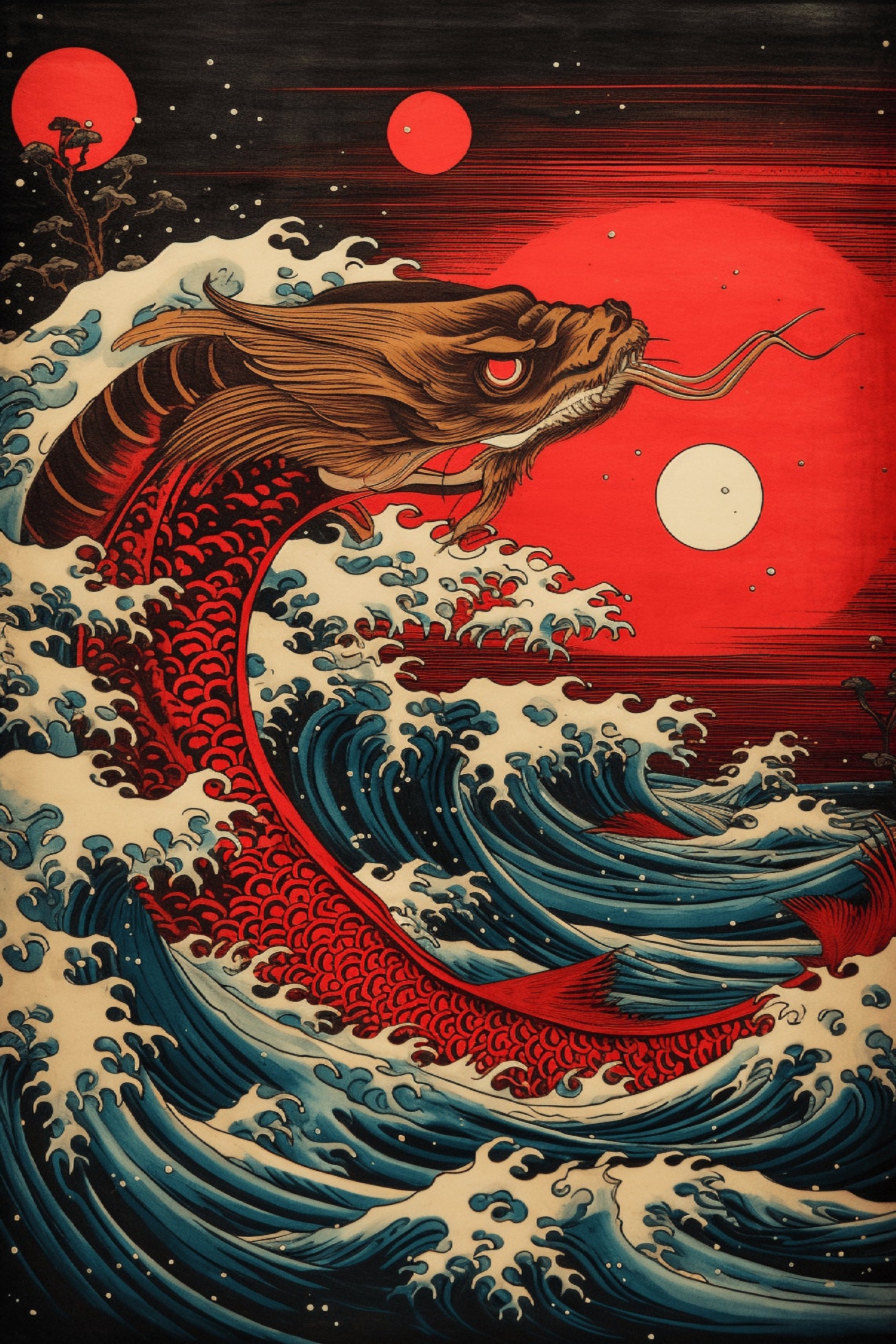 Japanese Wall Art Ukiyo-e Printable Wall Art Set of 10 Prints Anime ...