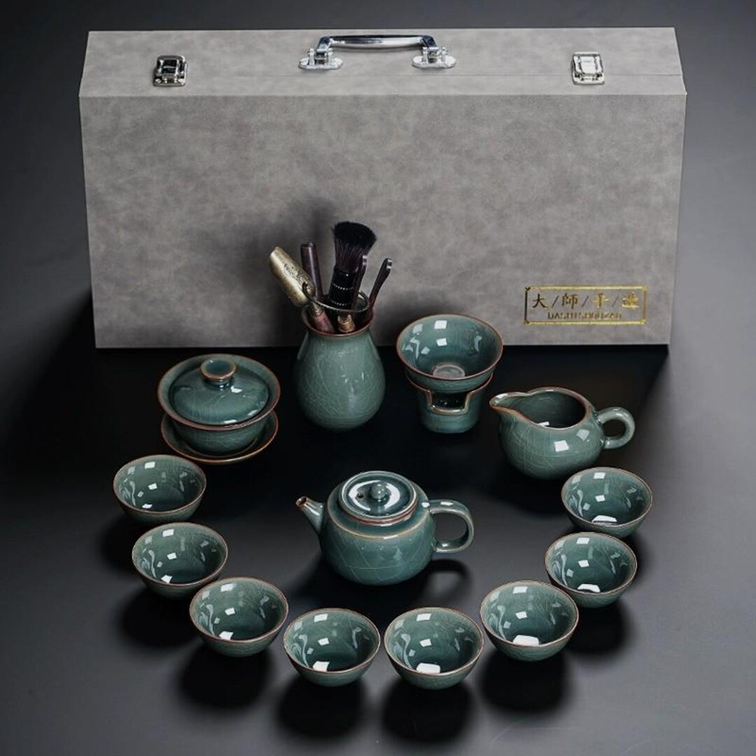 14 Pieces Tea Set Chinese Kongfu Tea Set Gift Box Tea Pot Set Tea Set ...