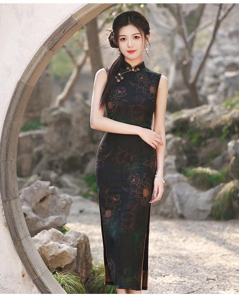 Sleeveless Qipao, Traditional Chinese Dress, Modern Cheongsam - Etsy