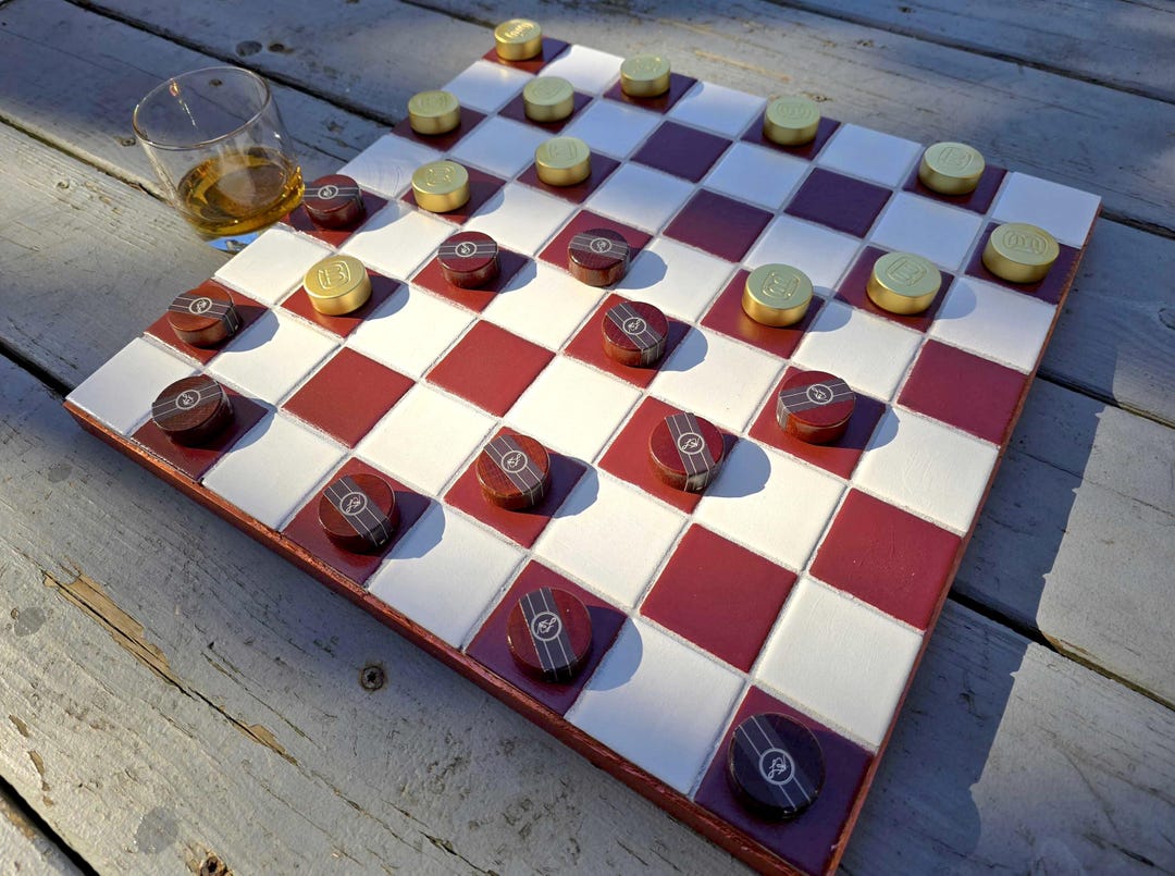 Handmade Bourbon Checkerboard With Angel's Envy Checkers - Gift for ...