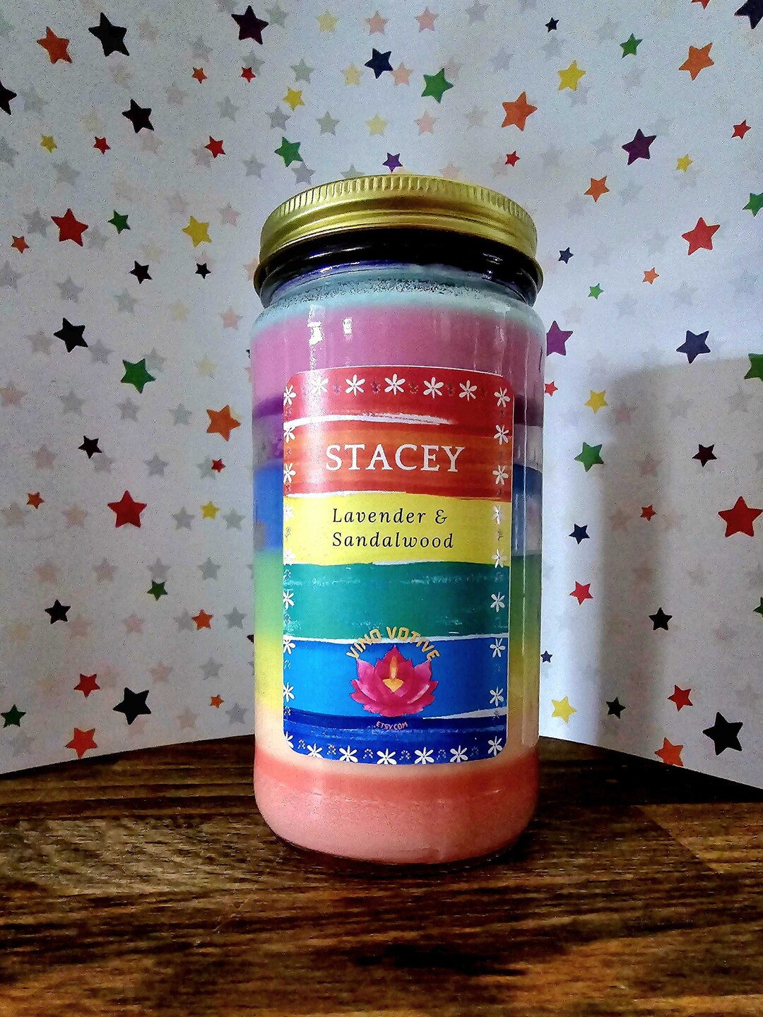 Pride 'stacey' Rainbow Lavender and Sandalwood Scented Non-toxic Soy ...