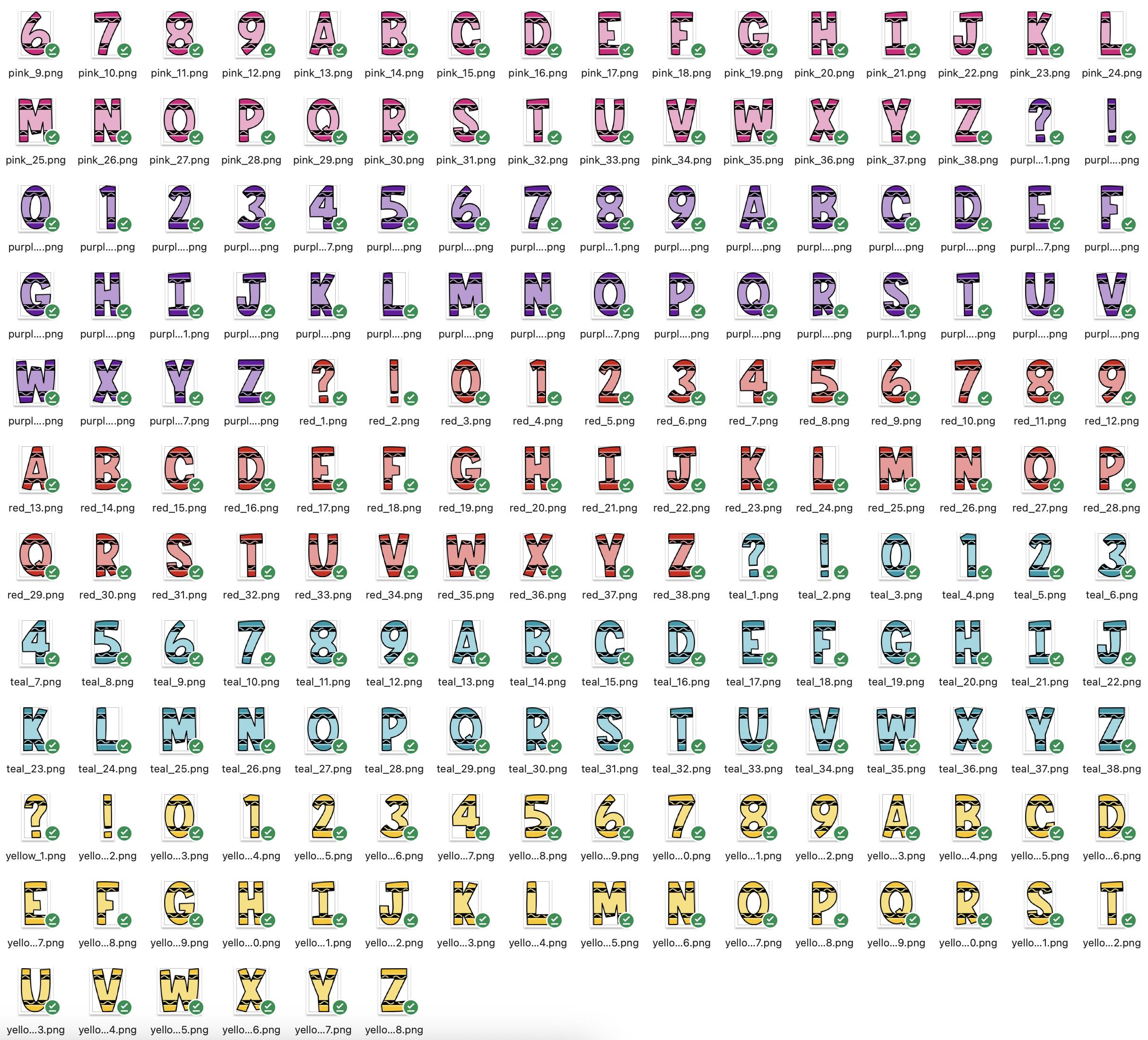 Crayon Alphabet and Numbers Clipart - Bulletin Board Letters - Teacher ...