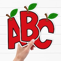 Red Apple Letters - Etsy