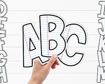 Pencil Alphabet and Numbers Clipart - Bulletin Board Letters - Teacher ...