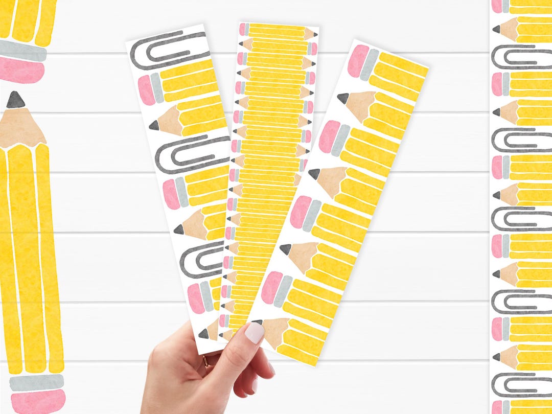 Pencil Bulletin Border - Vibrant Pencil Bulletin Board Strip - Wall and ...