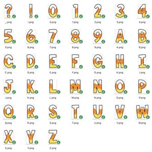 Candy Corn Alphabet and Numbers Clipart - Bulletin Board Letters ...