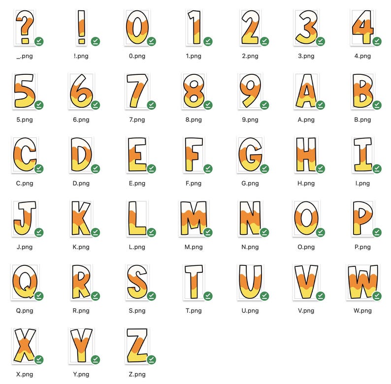 Candy Corn Alphabet and Numbers Clipart - Bulletin Board Letters ...