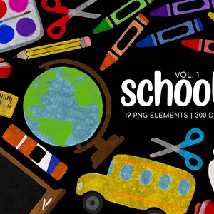Back to School Clipart Set - Educational Graphics - Classroom ...