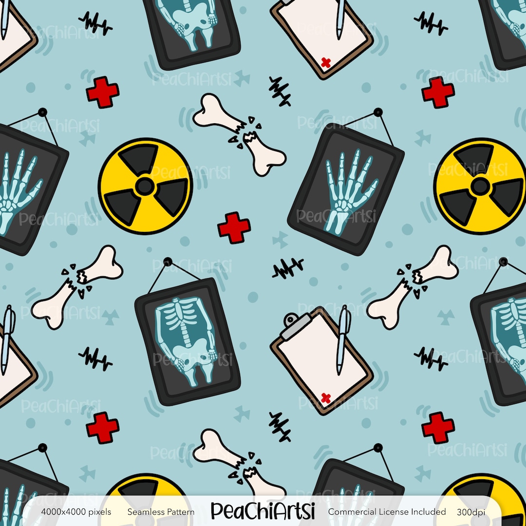 Radiology Seamless Pattern - Xray Technician Pattern - Medical Doctor ...