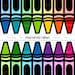 Rainbow Crayon Clipart Set - Vibrant Crayon Illustrations - School ...