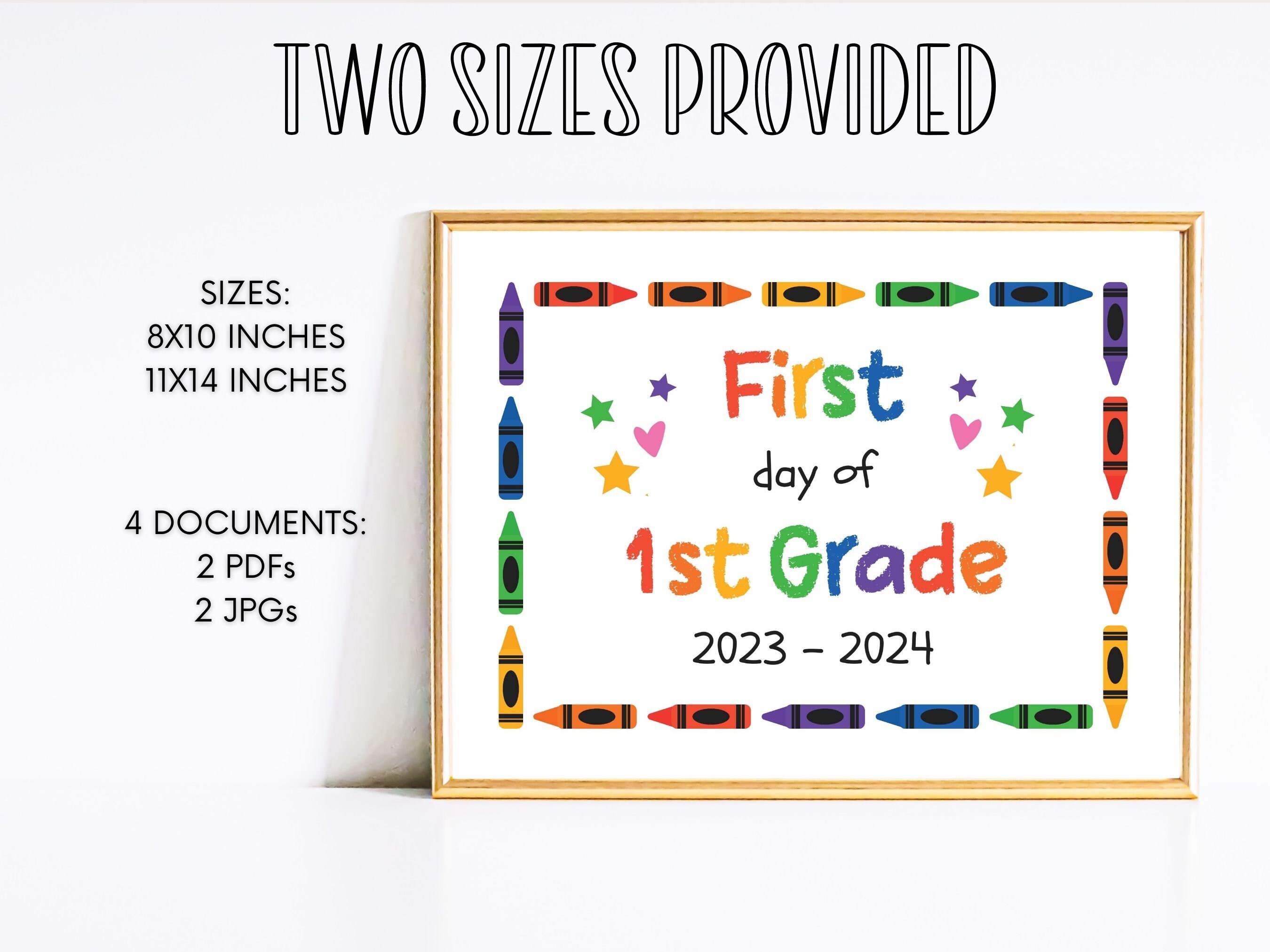 First Grade First Day of School Sign First Day of 1st Grade - Etsy