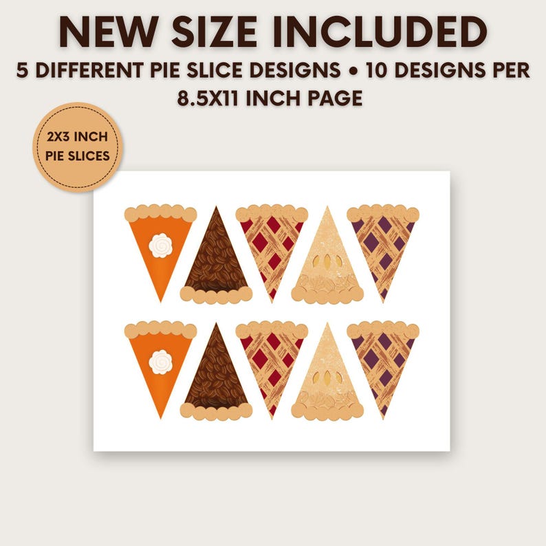 Printable Thanksgiving Pie Garland | Fall Bunting Banner (digital ...