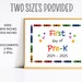 Pre-k First Day of School Sign | First Day of Pre-k Digital Print ...