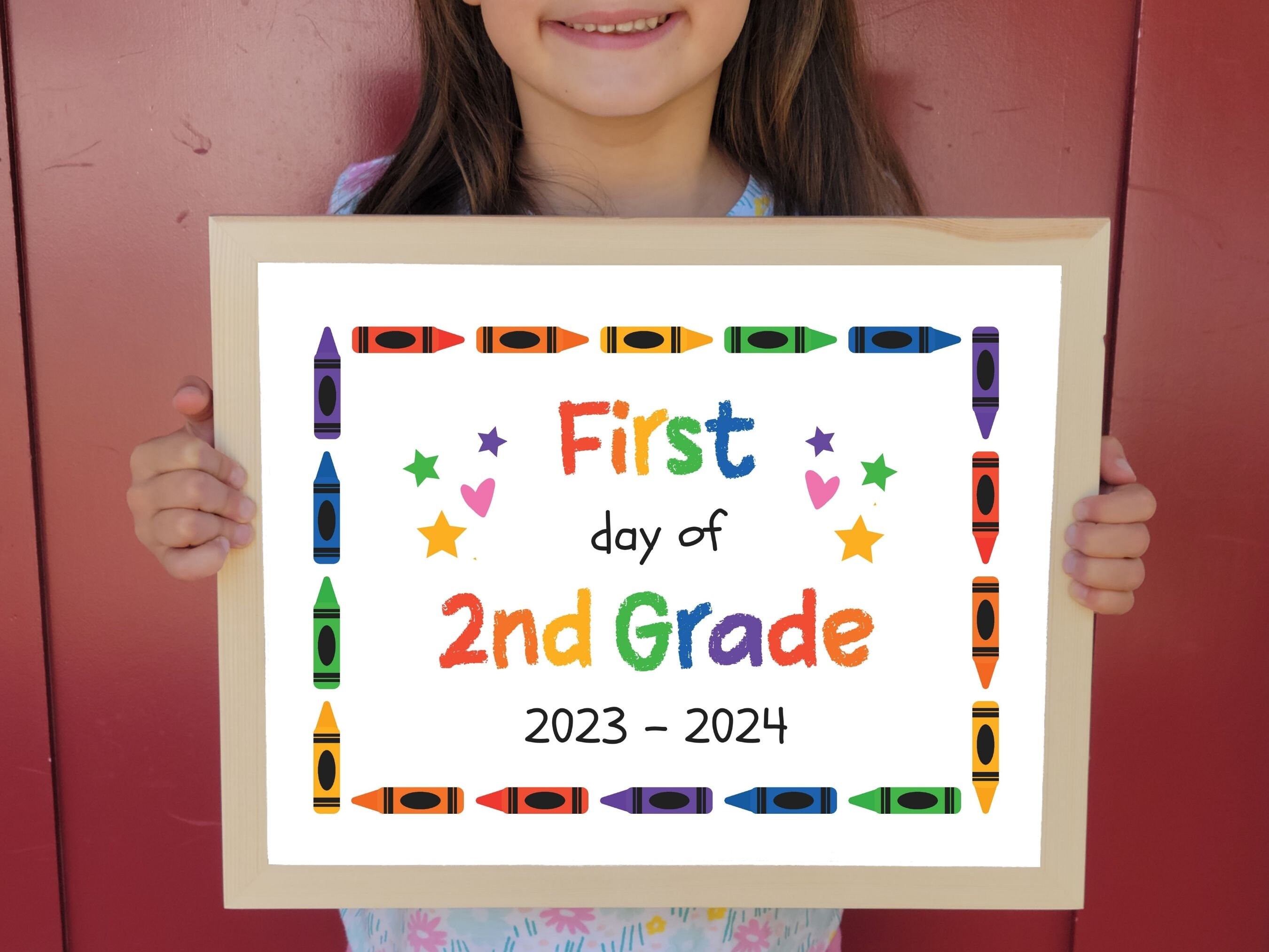 Second Grade First Day of School Sign First Day of 2nd Grade Digital ...