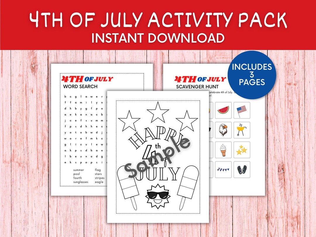 4th of July Activity Pack | 4th of July Games | 4th of July Bundle ...