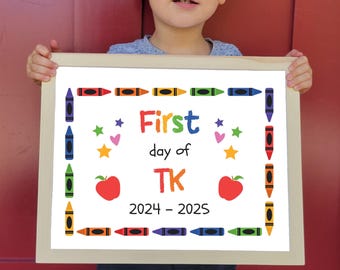 Pre-k First Day of School Sign | First Day of Pre-k Digital Print ...