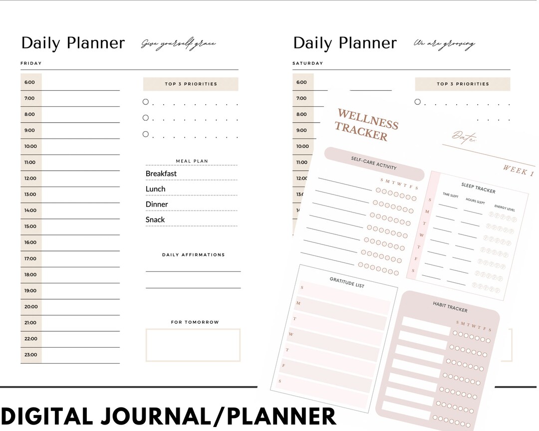 2023 Weekly Planner Weekly Template Bullet Journal Pdf - Etsy