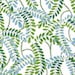 Thibaut Augusta Wallpaper - Green & Blue Leaf Print (9yd Double Roll ...