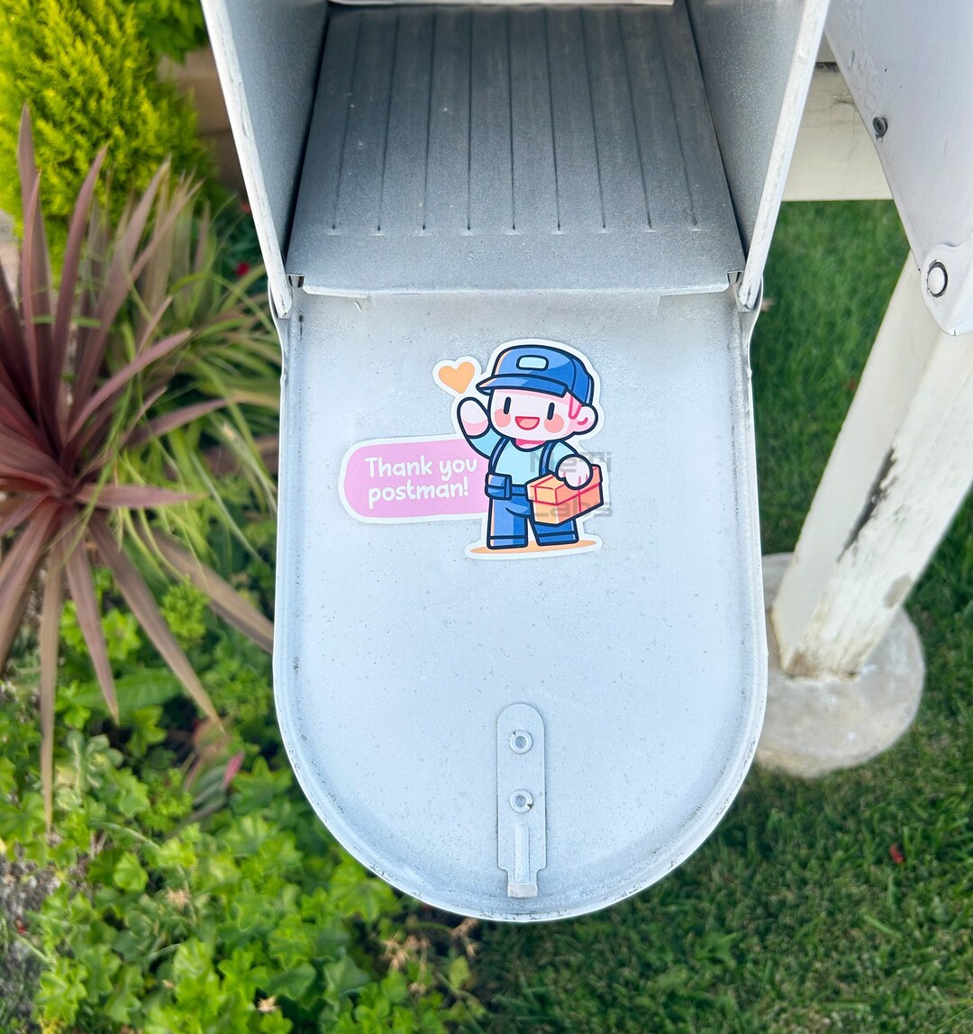Mailman Thank You Sticker, Mailbox Sticker, Original Design, Gift for ...