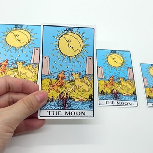 Tarot Sticker "the Moon" Large - Rider-waite Major Arcana Reading Card ...