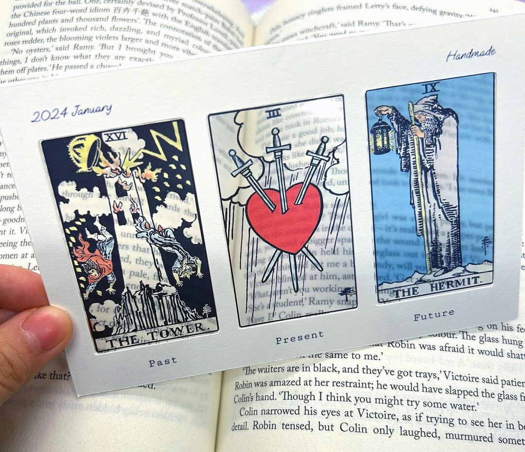 Tarot Bookmark Transparent Film, Handmade Clear Custom & Personalized ...