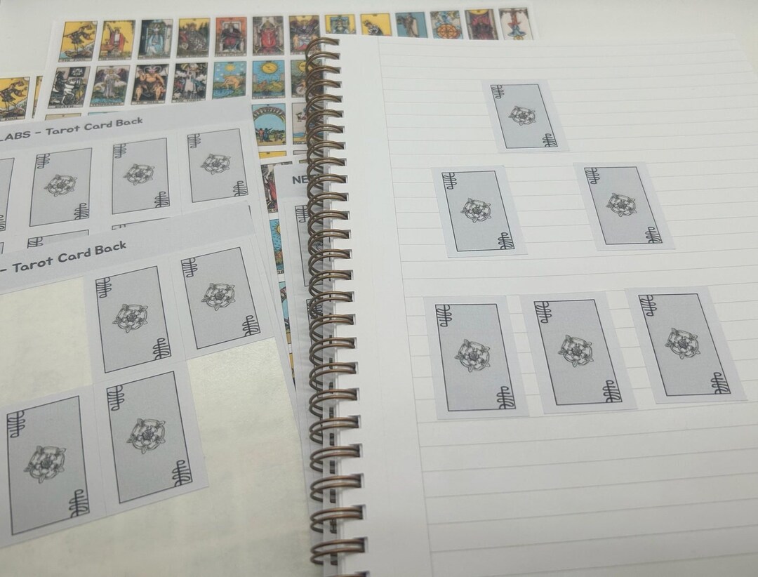 Small Tarot Back Stickers - 24 Mini Size Each 1.12'' X 1.66'', Card ...