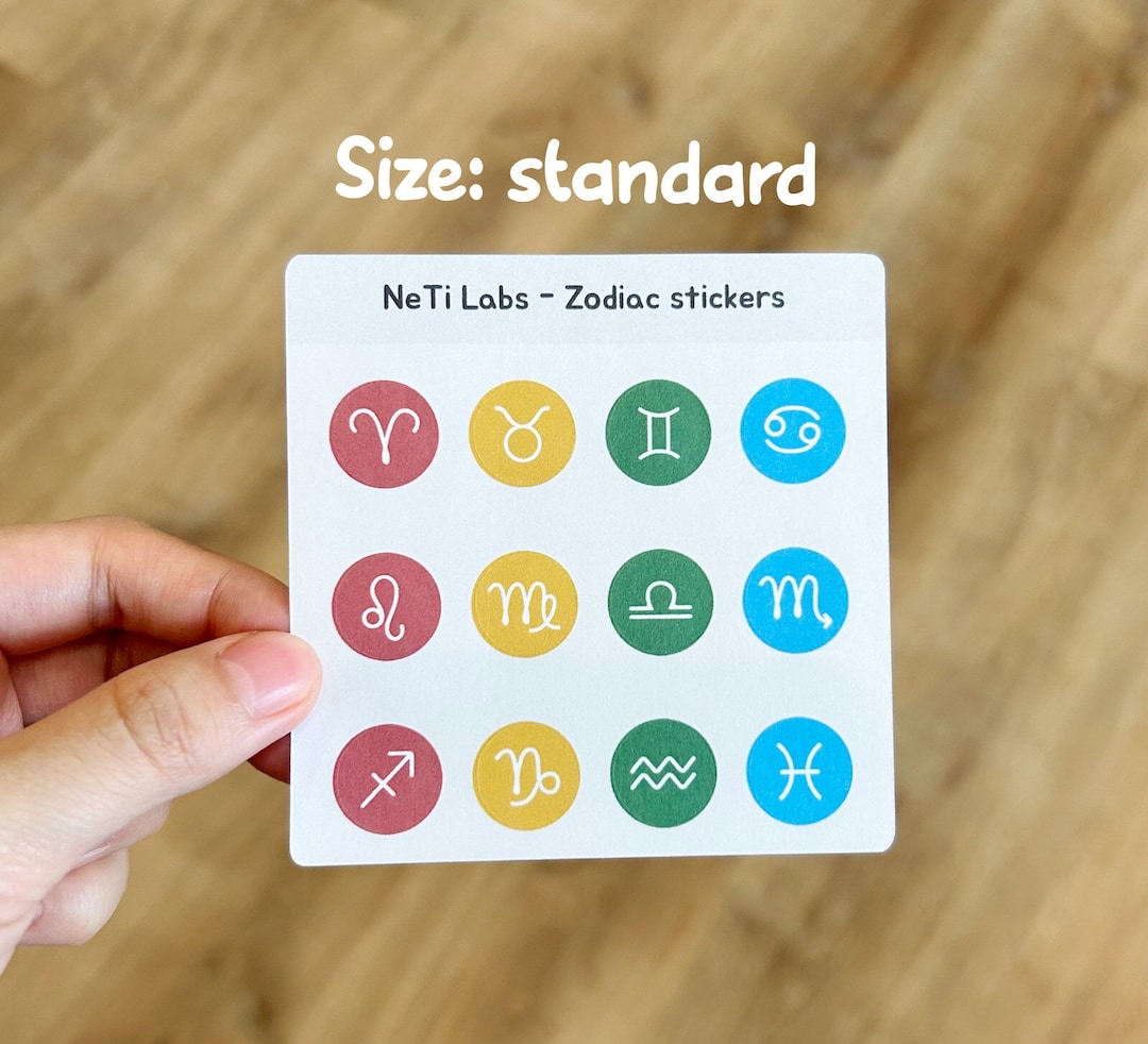 Zodiac Signs Stickers, Astrological Sign Stickers, Constellation ...
