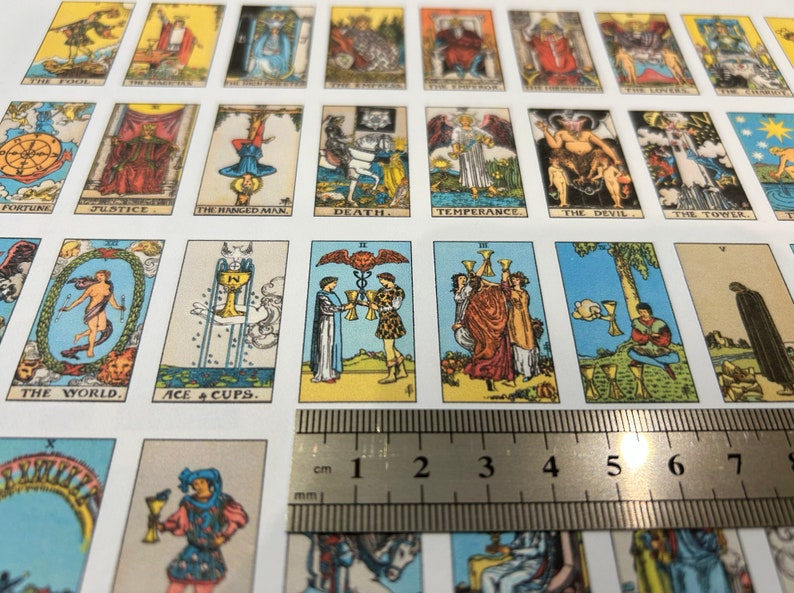 Printable Tarot Stickers Medium Rider Waite PDF PNG Digital - Etsy