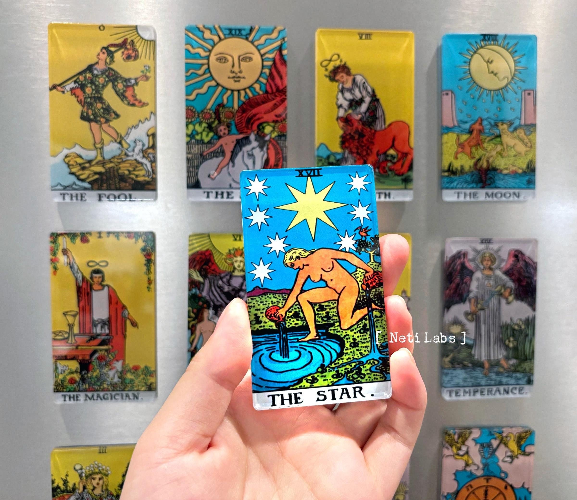 The Star - Tarot Card Fridge Magnets, Rider Waite Classic Design Major ...