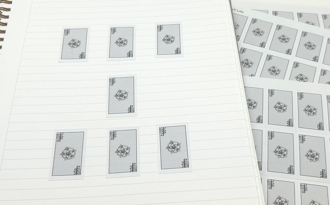 Small Tarot Card Back Sticker Sheet - 40 Rider Waite Deck Back Cards ...