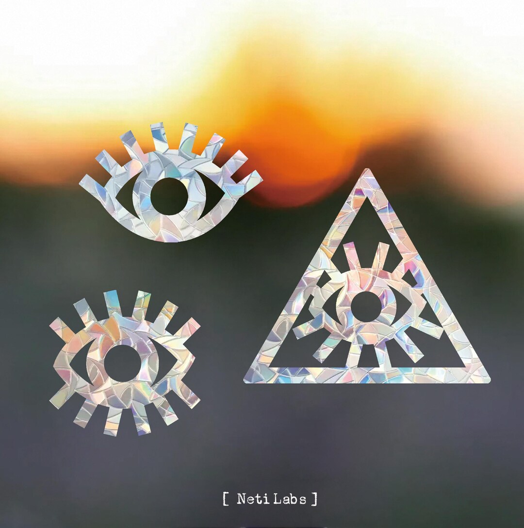 Evil Eyes Suncatcher Stickers, Protection, Rainbow Window Clings Vinyl ...