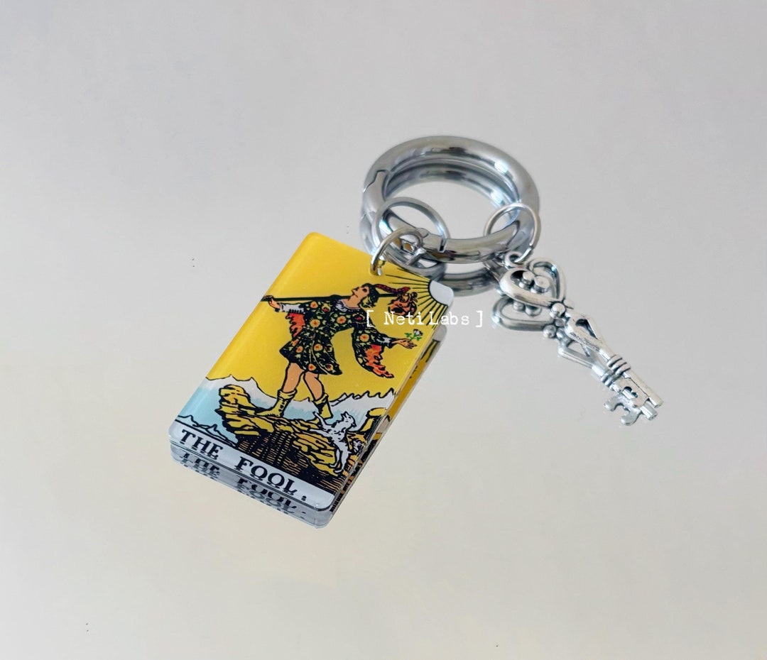 The Fool - Tarot Card Keychain Acrylic, Rider Waite Classic Design ...