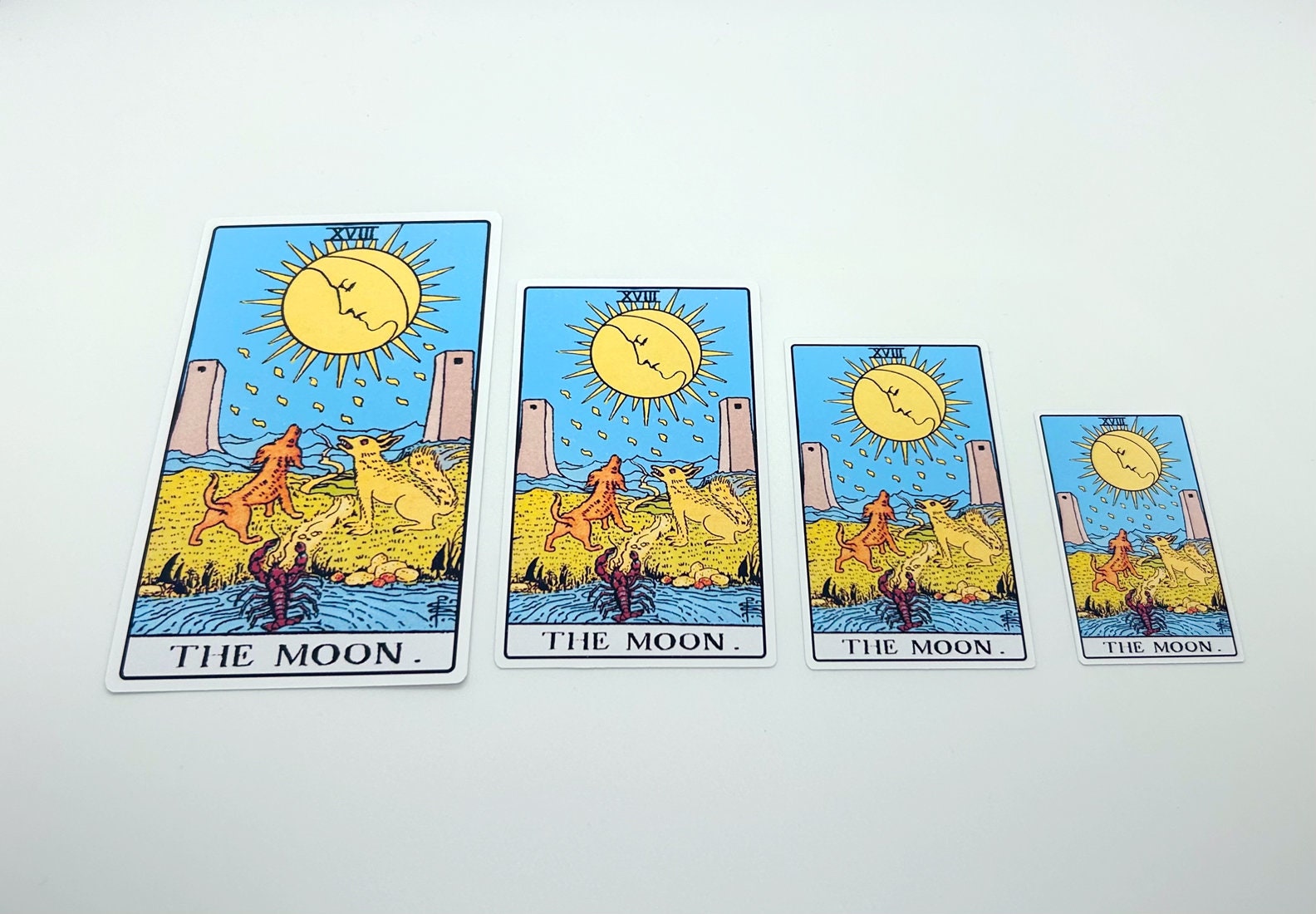 Tarot Sticker the Moon Large Rider-waite Major - Etsy