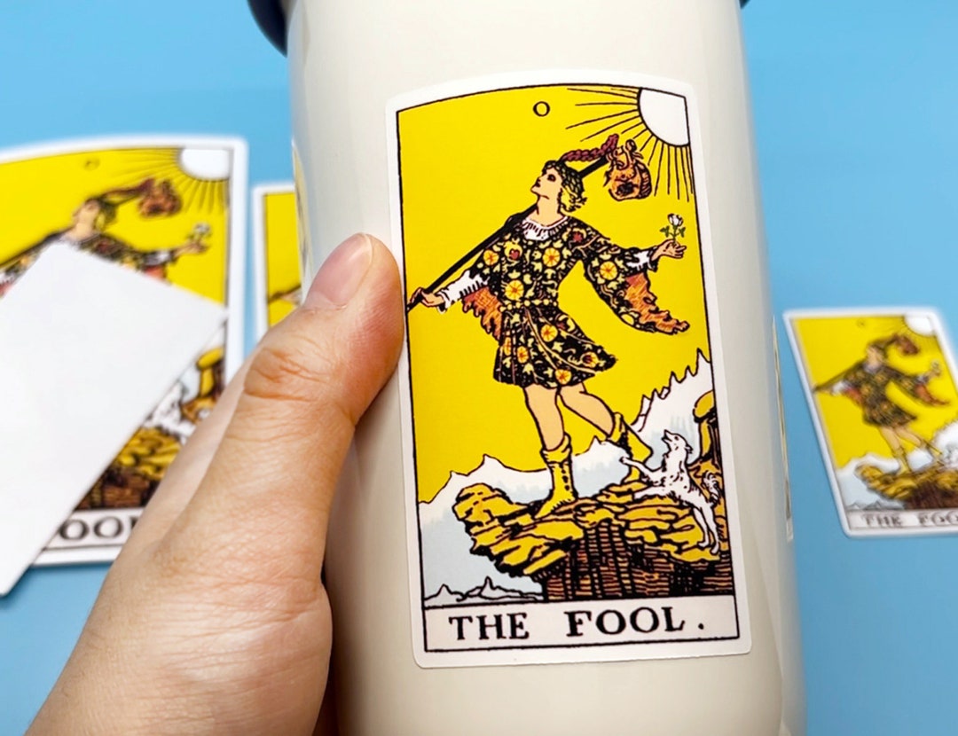 Tarot Sticker "the Fool" Large - Rider-waite Major Arcana Reading Card ...