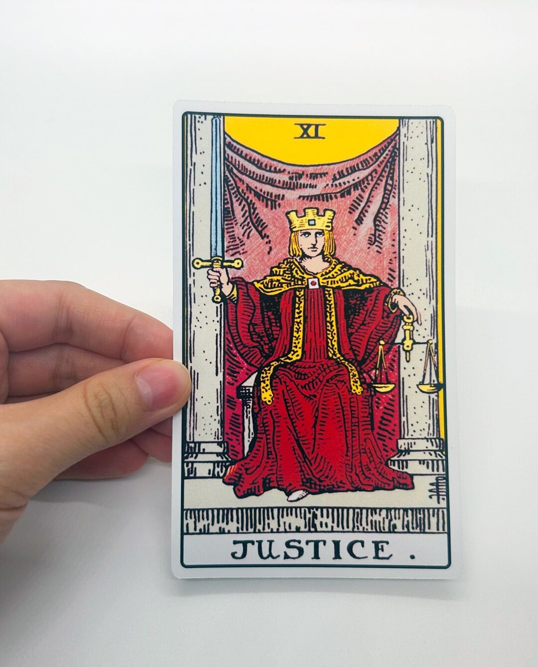 Tarot Sticker justice Large Rider-waite Major - Etsy