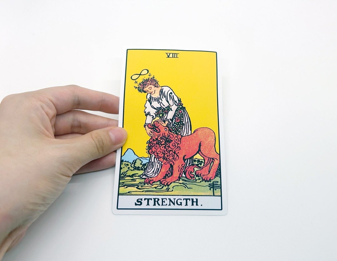 Tarot Sticker "strength" Large - Rider-waite Major Arcana Reading Card ...