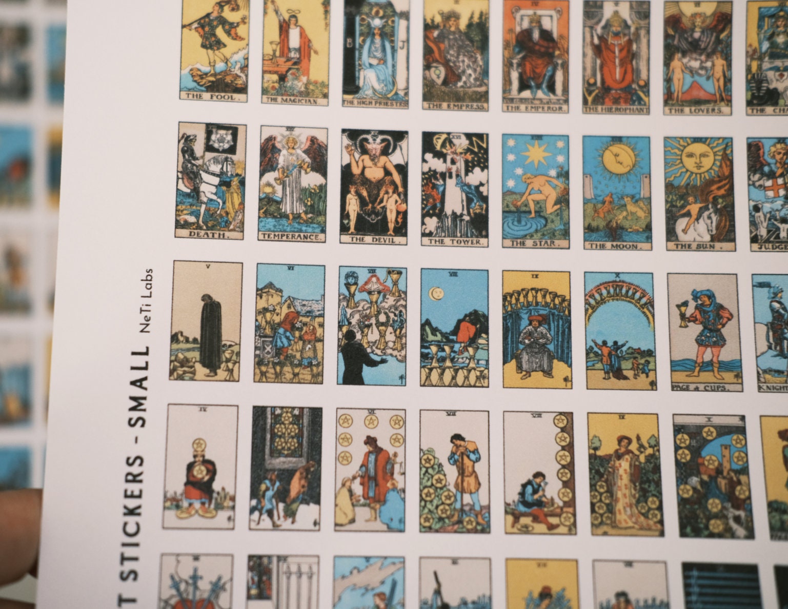 Printable Tarot Stickers Small, Rider Waite, PDF PNG JPG Digital, Tarot ...