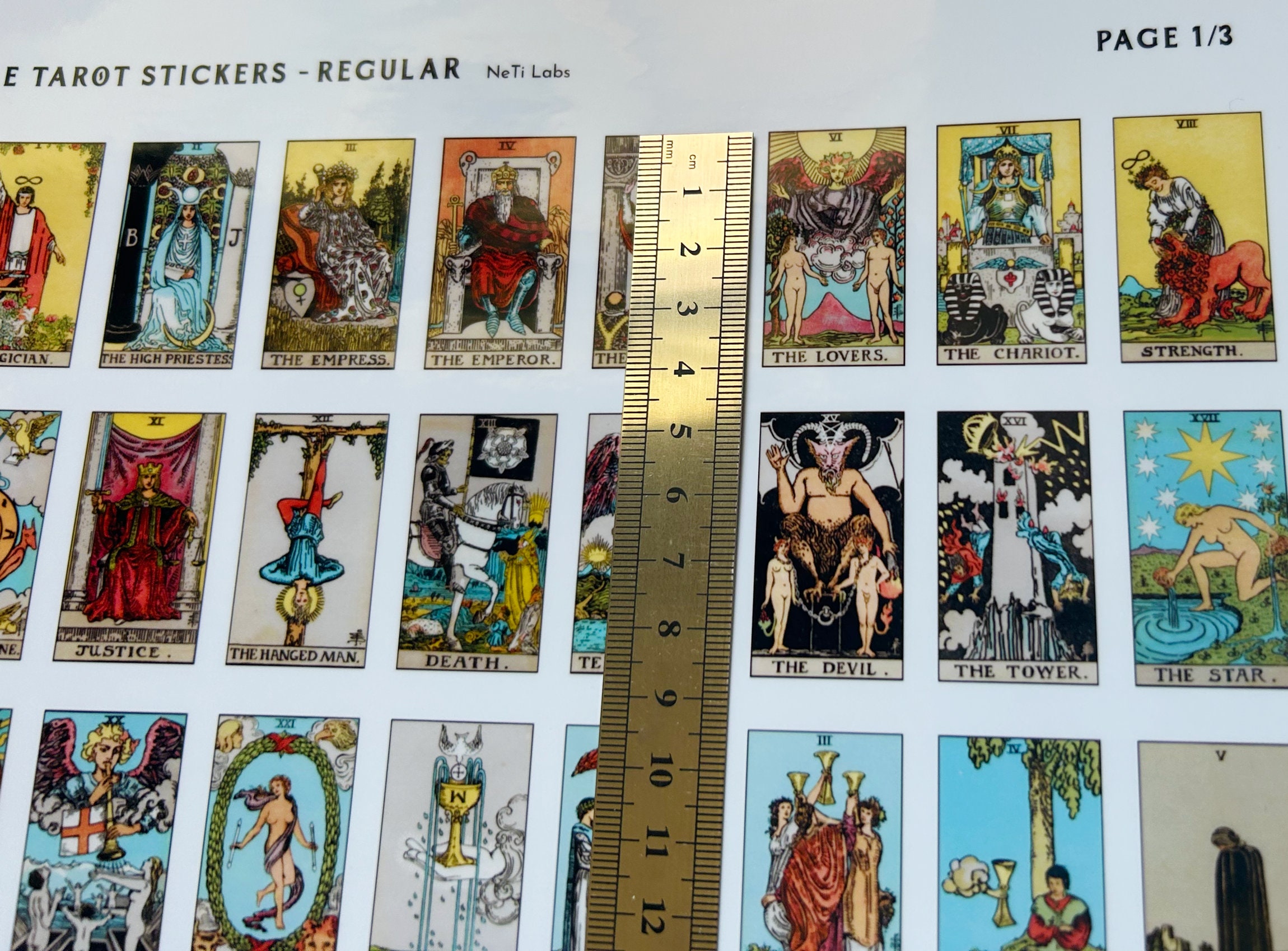 Printable Tarot Stickers Regular Rider Waite PDF PNG - Etsy