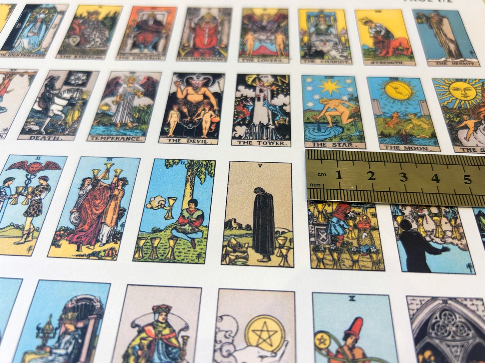 Printable Tarot Stickers Medium, Rider Waite, PDF PNG JPG Digital ...