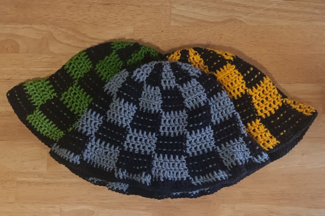 Checkered Bucket Hats - Etsy