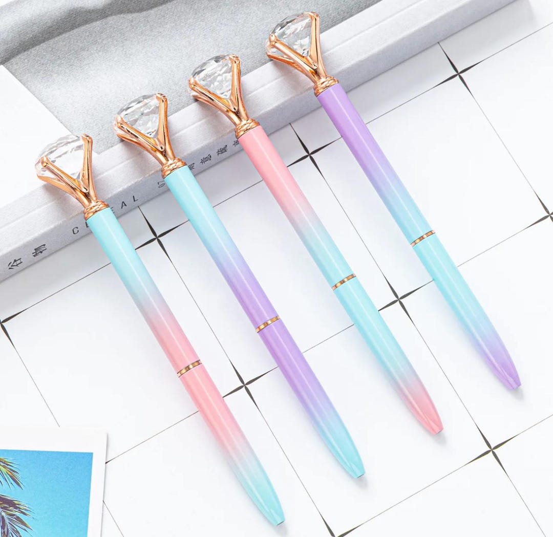4pk Diamond Head Shaped Pens, Office Supplies, Bridesmaids Gift ...