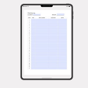 Monthly Cleaning Log – Fillable & Printable | A4 and US Letter Size - Etsy