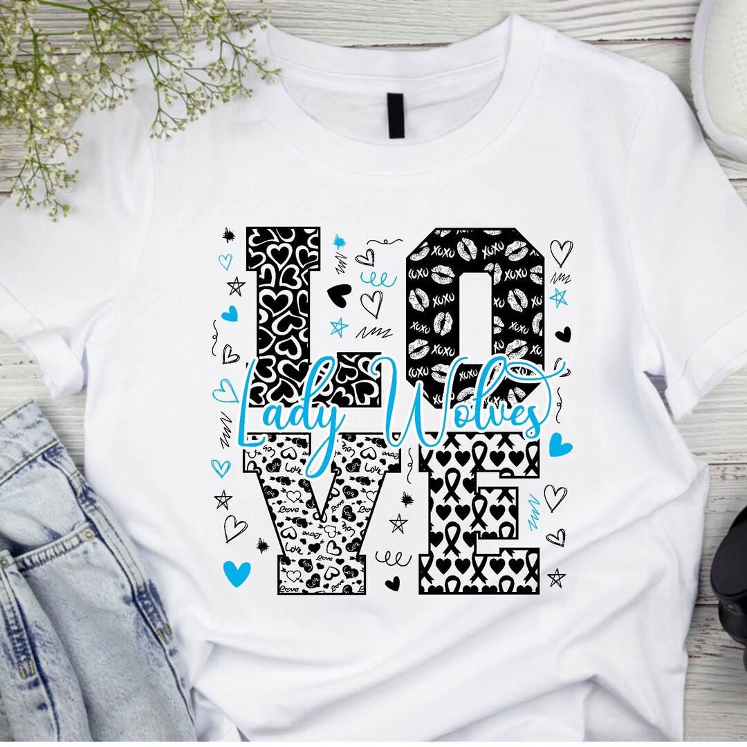 Lady Wolves svg Lady Wolve svg Lady Wolves Football Svg Love Lady ...