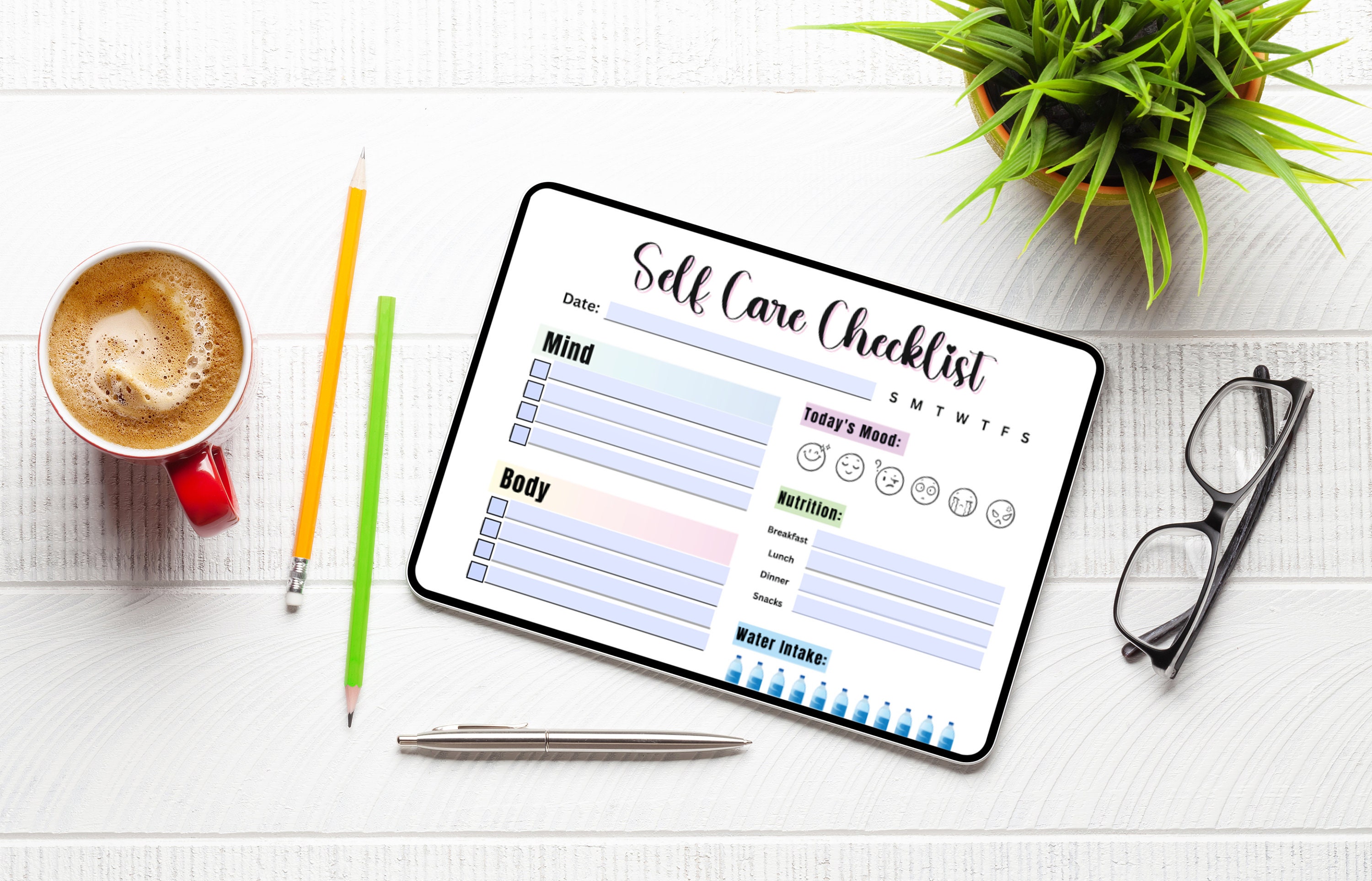 Daily Self-care Checklist & Mood Tracker | Mind-body-soul | Daily ...