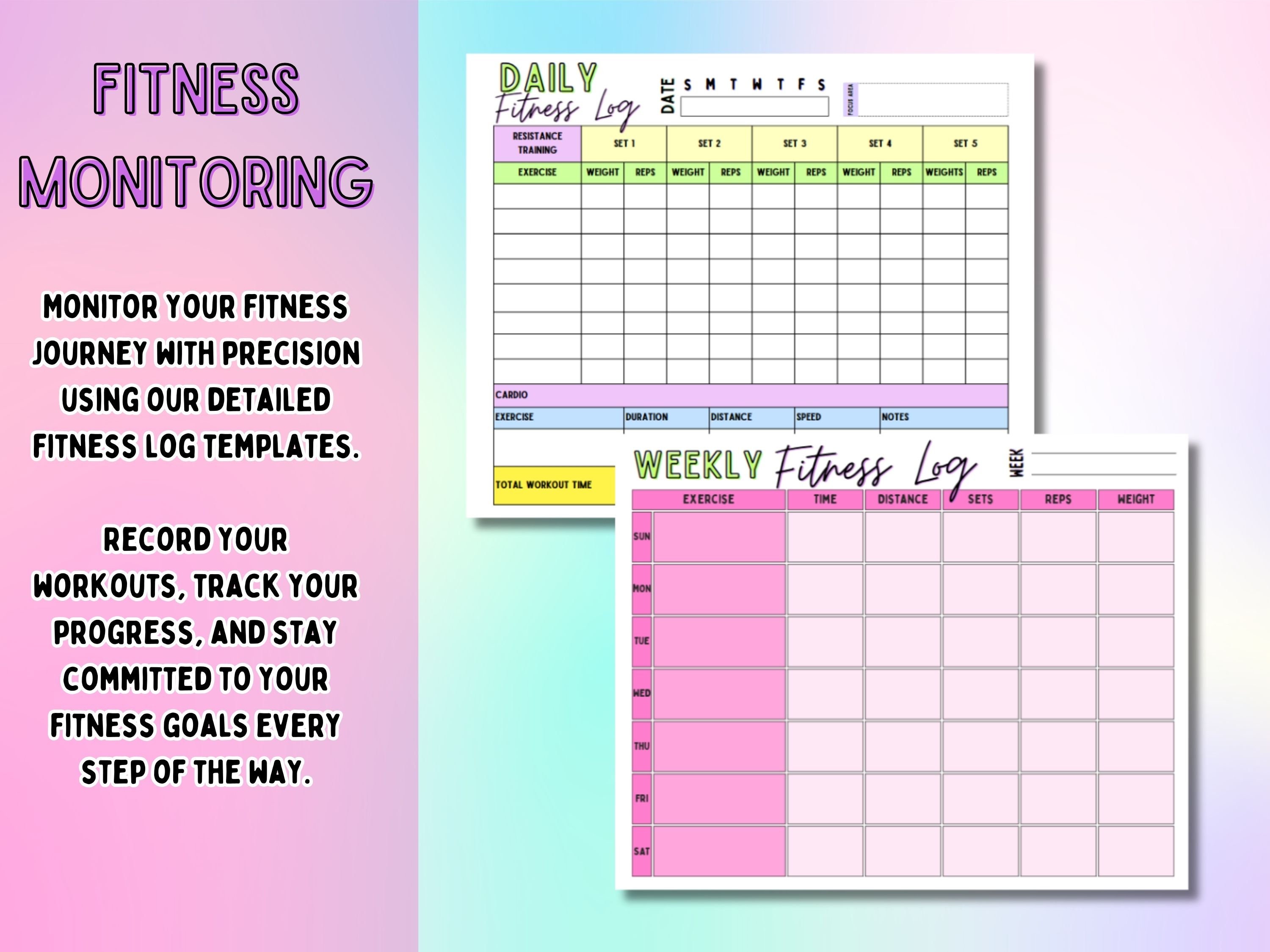 Printable & Digital Wellness Tracker Transform Your Body Habit Tracker ...