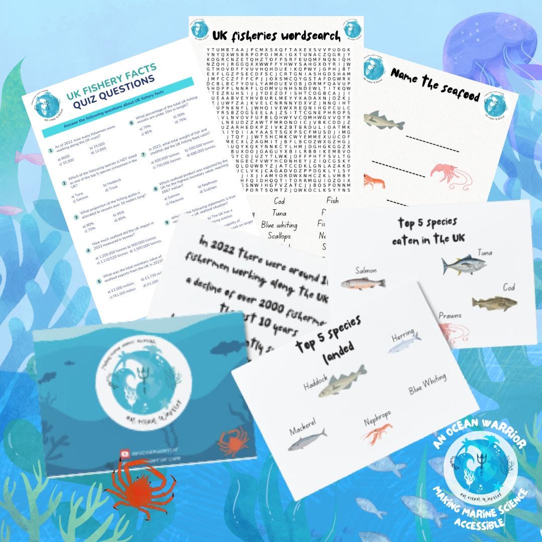 UK Seafood Facts Educational Pack | Personal Curriculum | Ocean ...