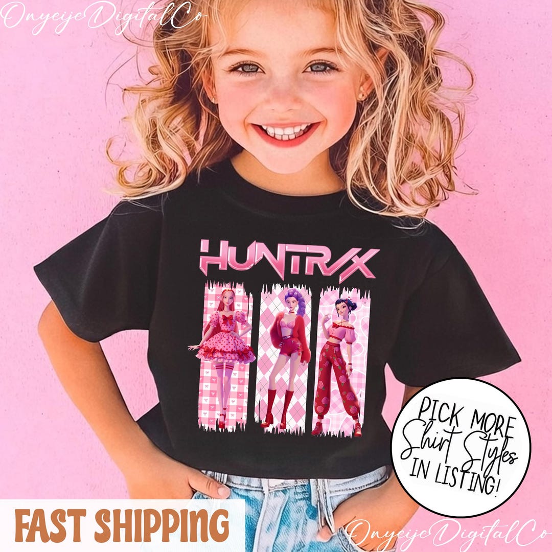Valentine Kpop Demon Hunters Huntrix Girls Shirt | Valentine's Day ...