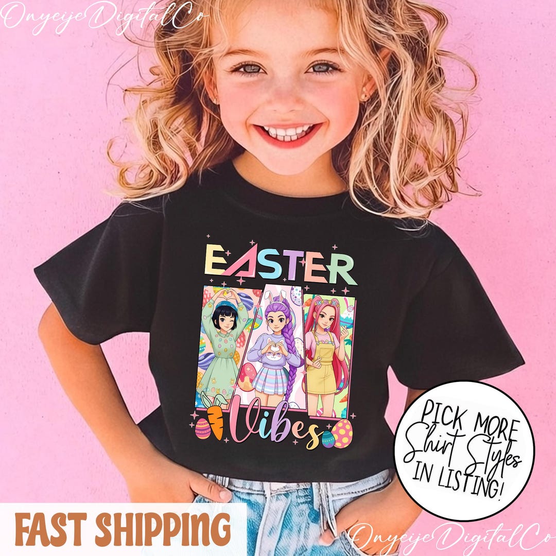 Huntrix Girls Kpop Demon Hunter Easter T-shirt | Easter Vibes Shirt ...